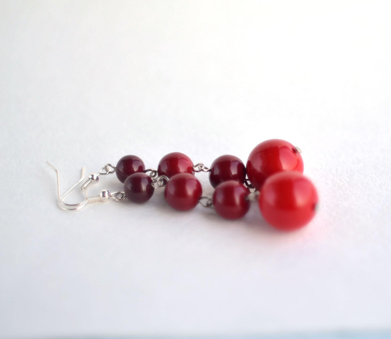 Red Bonbon Earrings Ombre Red Earrings Les Bonbons Earrings - Etsy