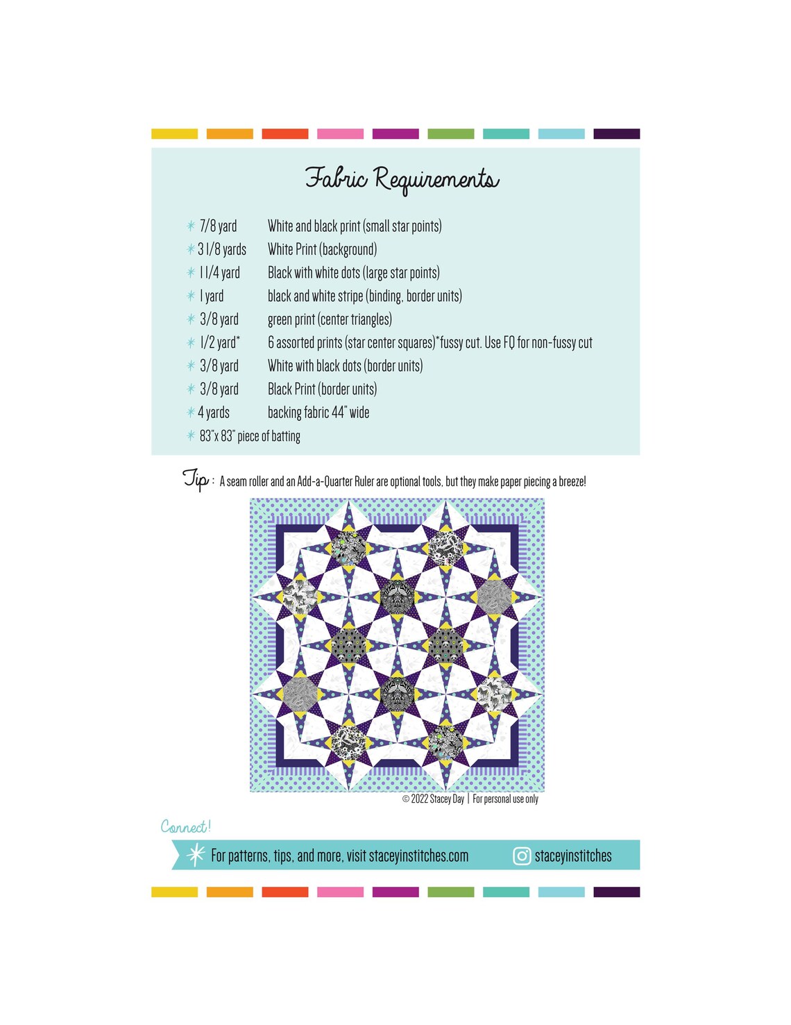 Starlines PDF Quilt Pattern - Etsy