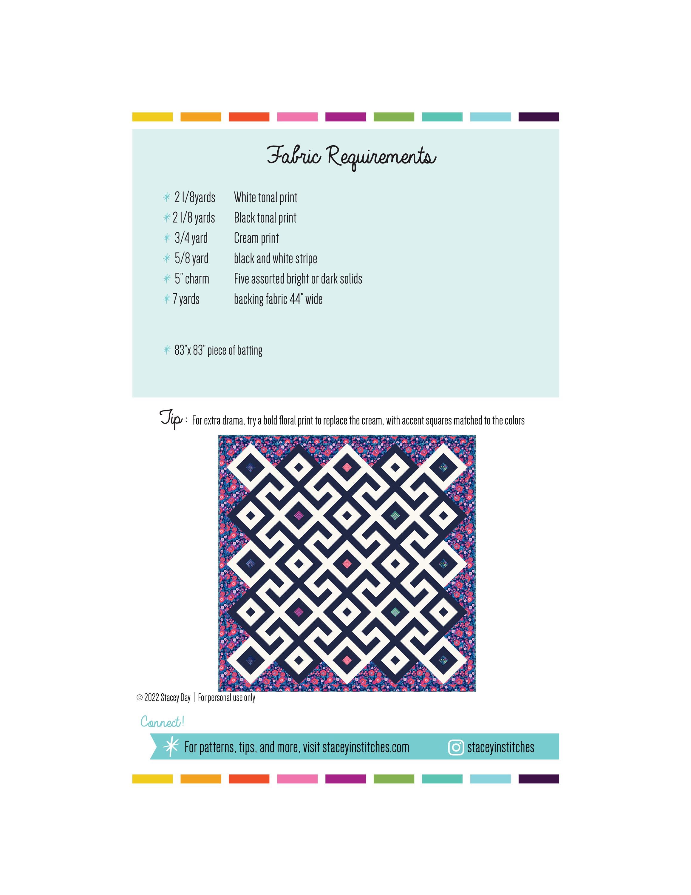 Labyrinth PDF Quilt Pattern - Etsy
