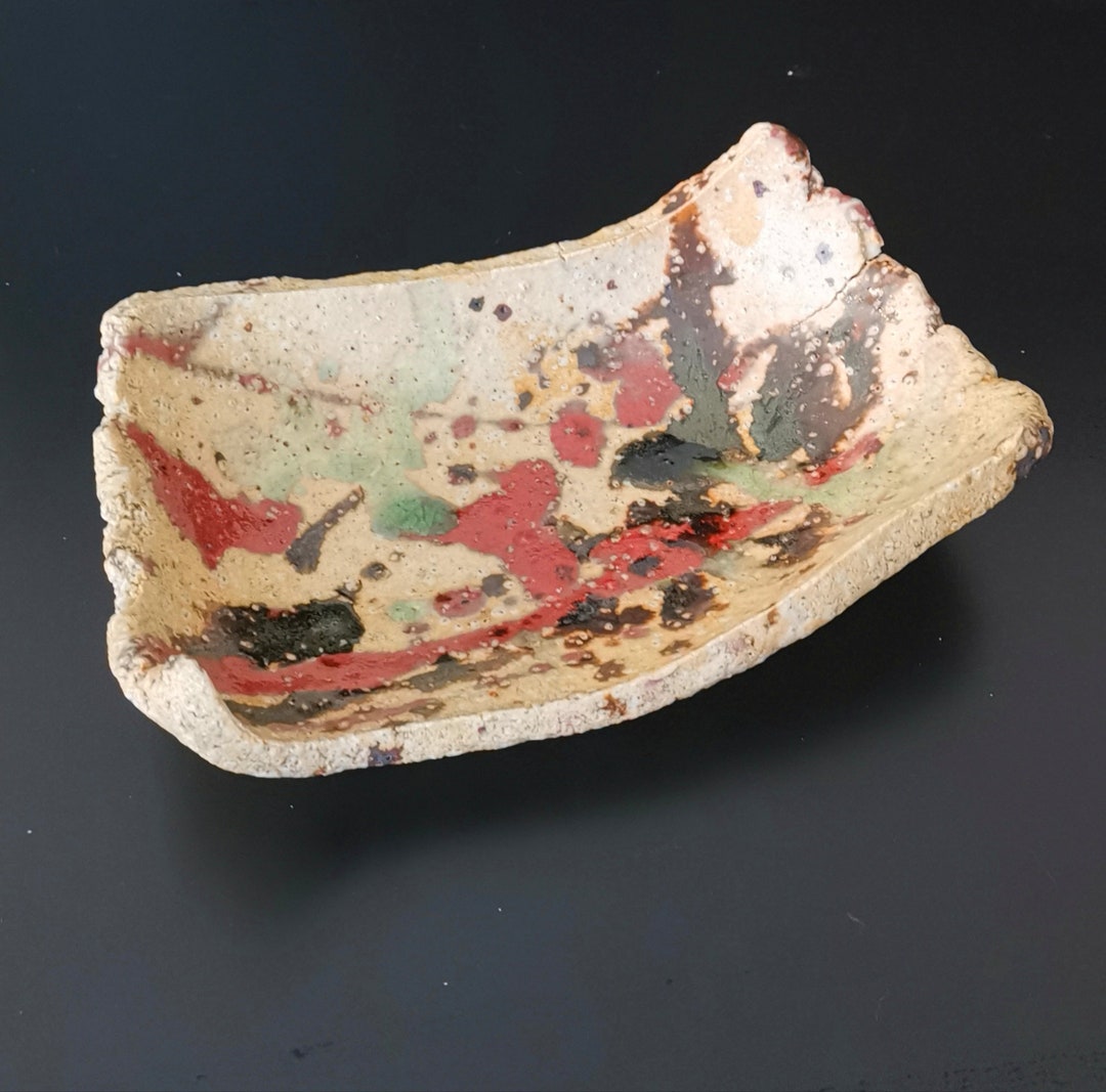 Vintage Japanese Slab, Japanese Mingei Klin Pottery Hand Built Plate ...