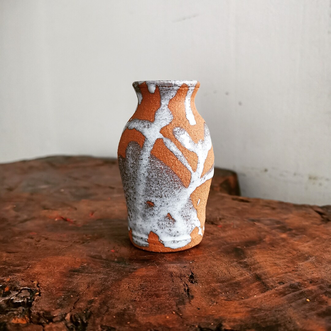 Small Vase Natural Tone, Japanese Studio Hagi Ware Handbuilt Pottery ...