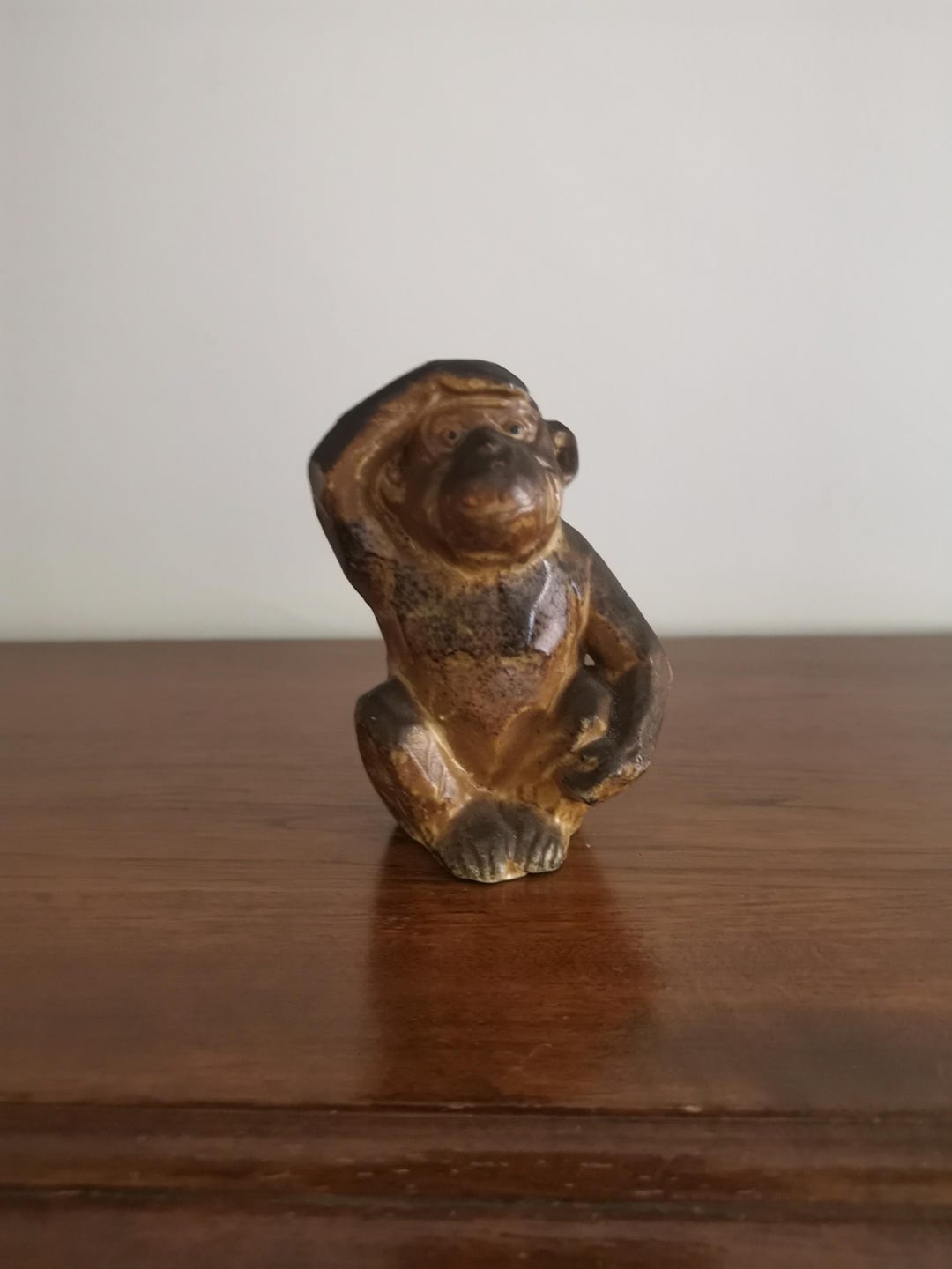 Vintage Japanese Monkey Ceramic Figurine, Monkey Ceramic Pottery ...