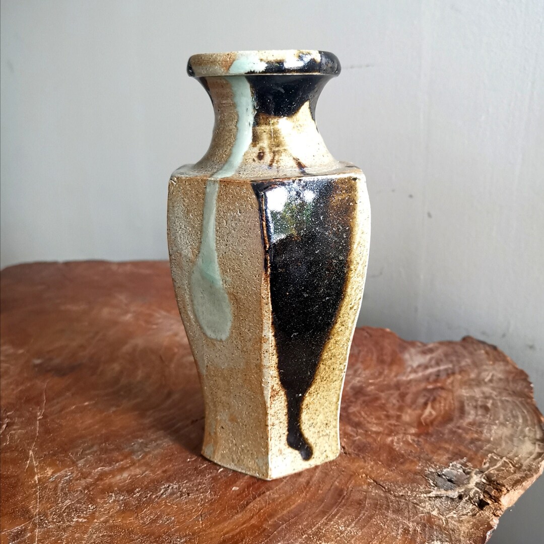 Japanese Slab Vase, Studio Pottery, Earthenware Vase - Etsy