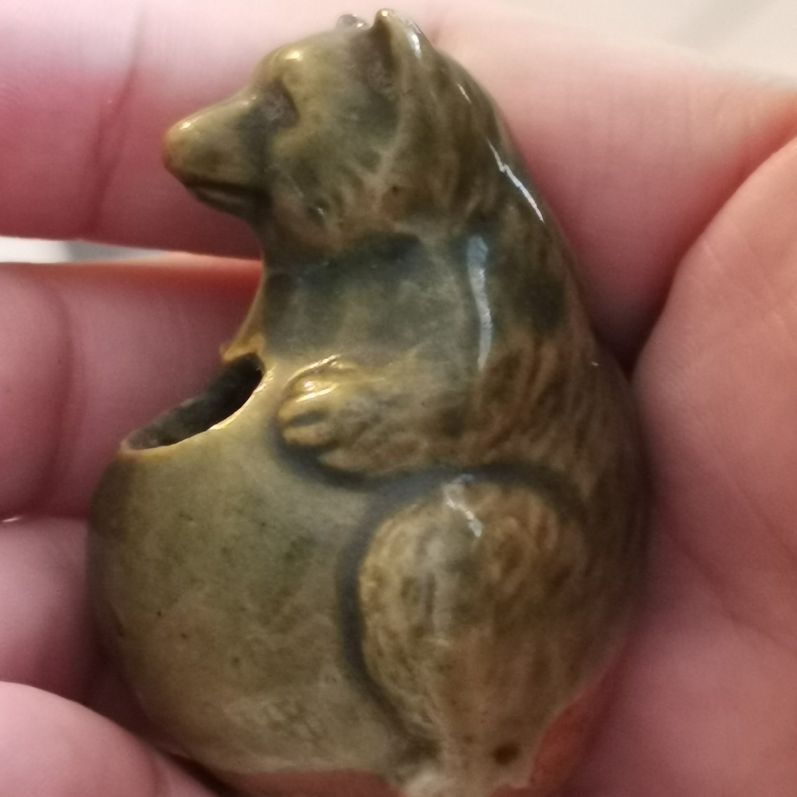 Vintage miniature ceramic bear with honey bucket bear mini | Etsy