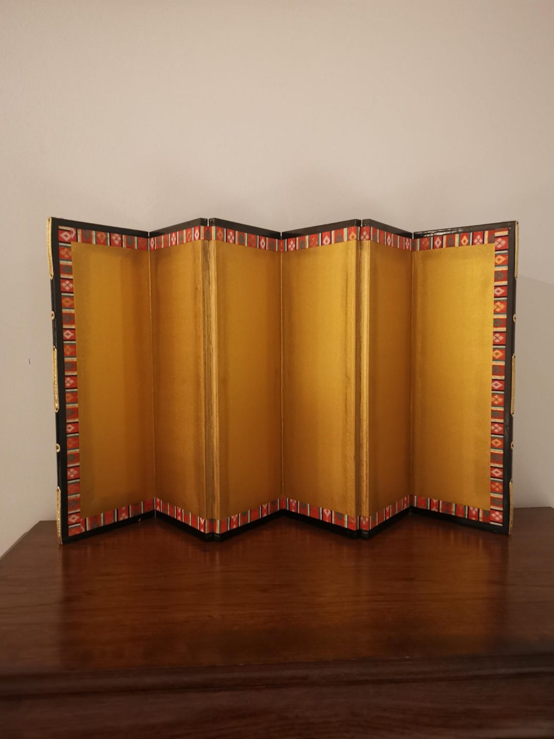 Vintage Japanese Folding Screens, Joined Panels Screen, Japanese Hina ...