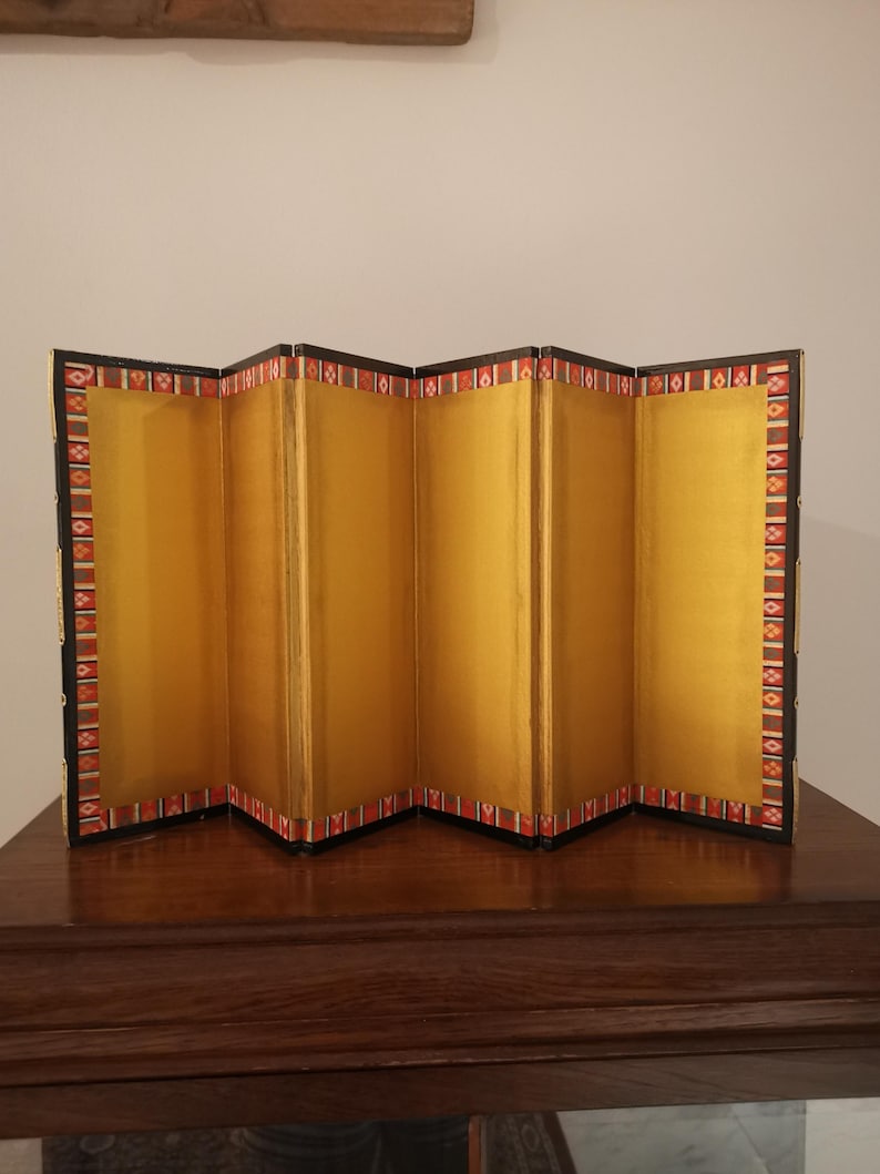 Vintage Japanese Folding Screens, Joined Panels Screen, Japanese Hina ...