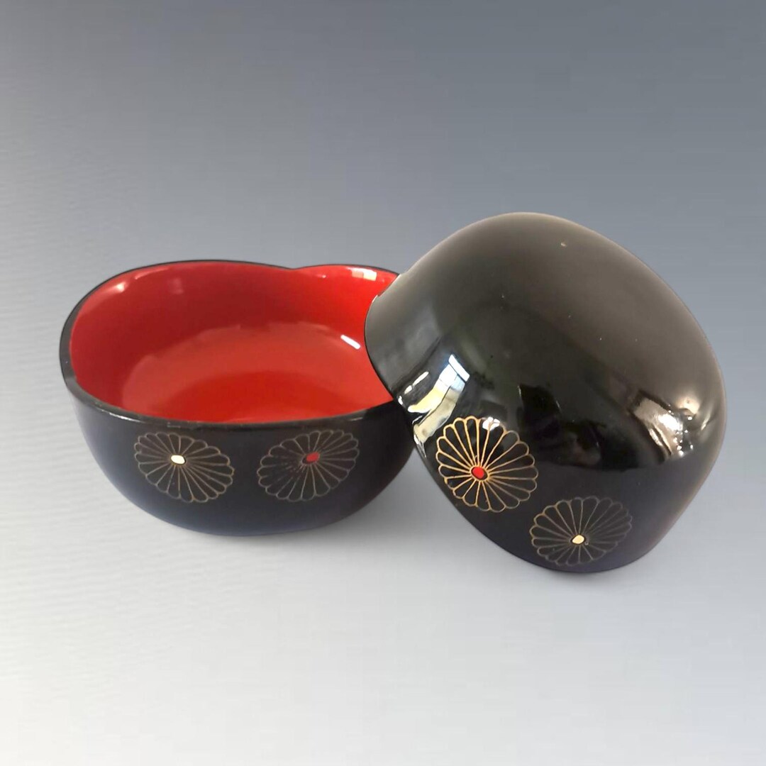 Japanese Lacquerware Small Bowls, Wajima Lacquerware Bowl - Etsy