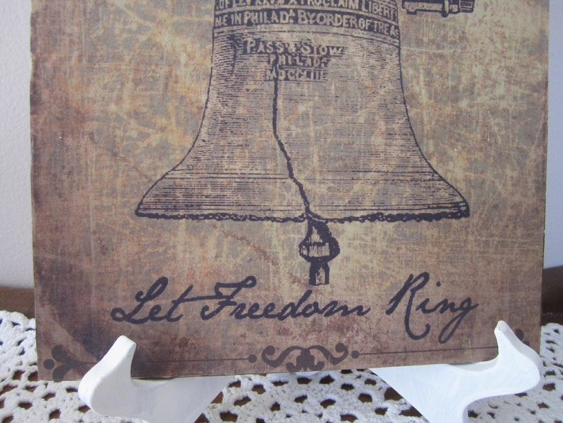 Liberty Bell Wooden Plaque Patriotic Sign - Etsy
