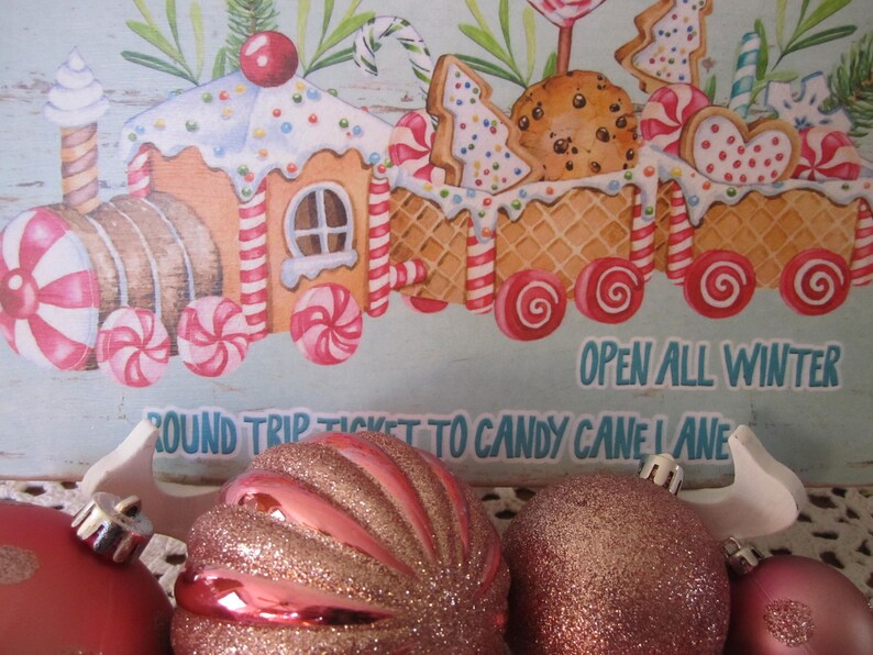 Candy Land Express Sign Shabby Gingerbread Train Plaque - Etsy