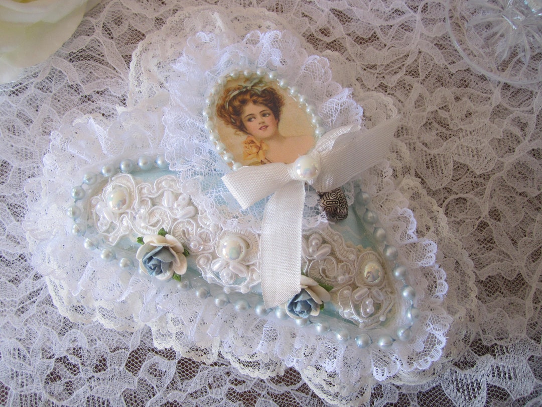 Shabby Light Blue Fabric Heart Door Hanging Decoration - Etsy