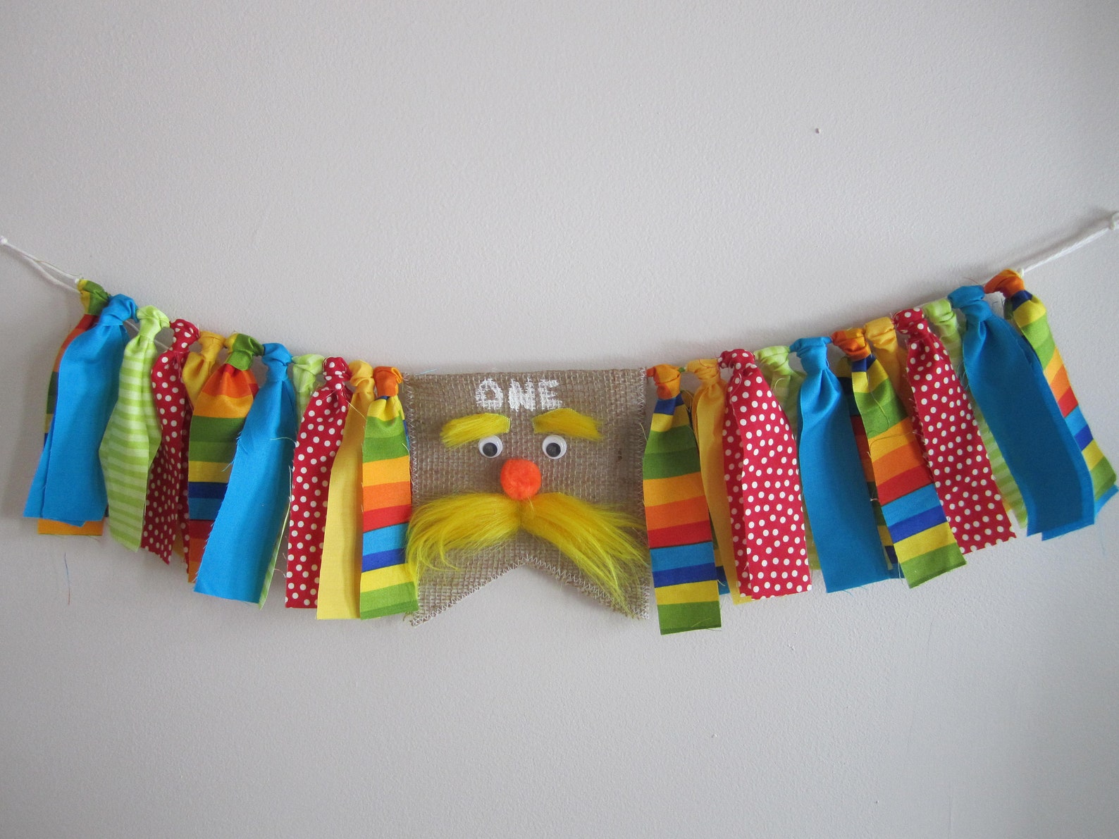 Dr. Seuss the Lorax Fabric Banner Highchair Decoration First - Etsy