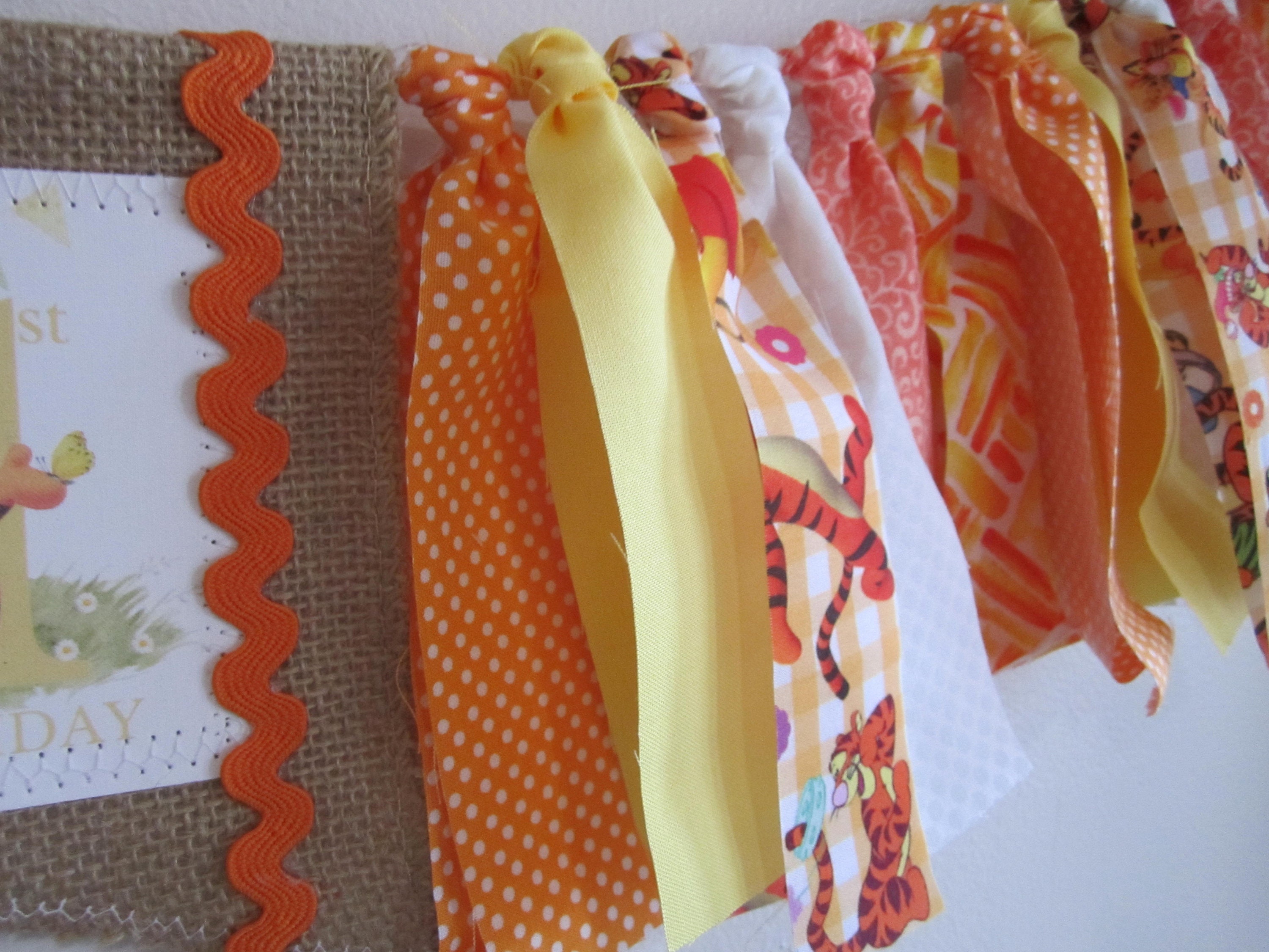 Tigger Fabric Banner Winnie the Pooh Decor 100 Acre Woods | Etsy