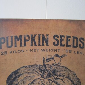 Grungy Style Pumpkin Seeds Sign Wooden Primitive Sign - Etsy