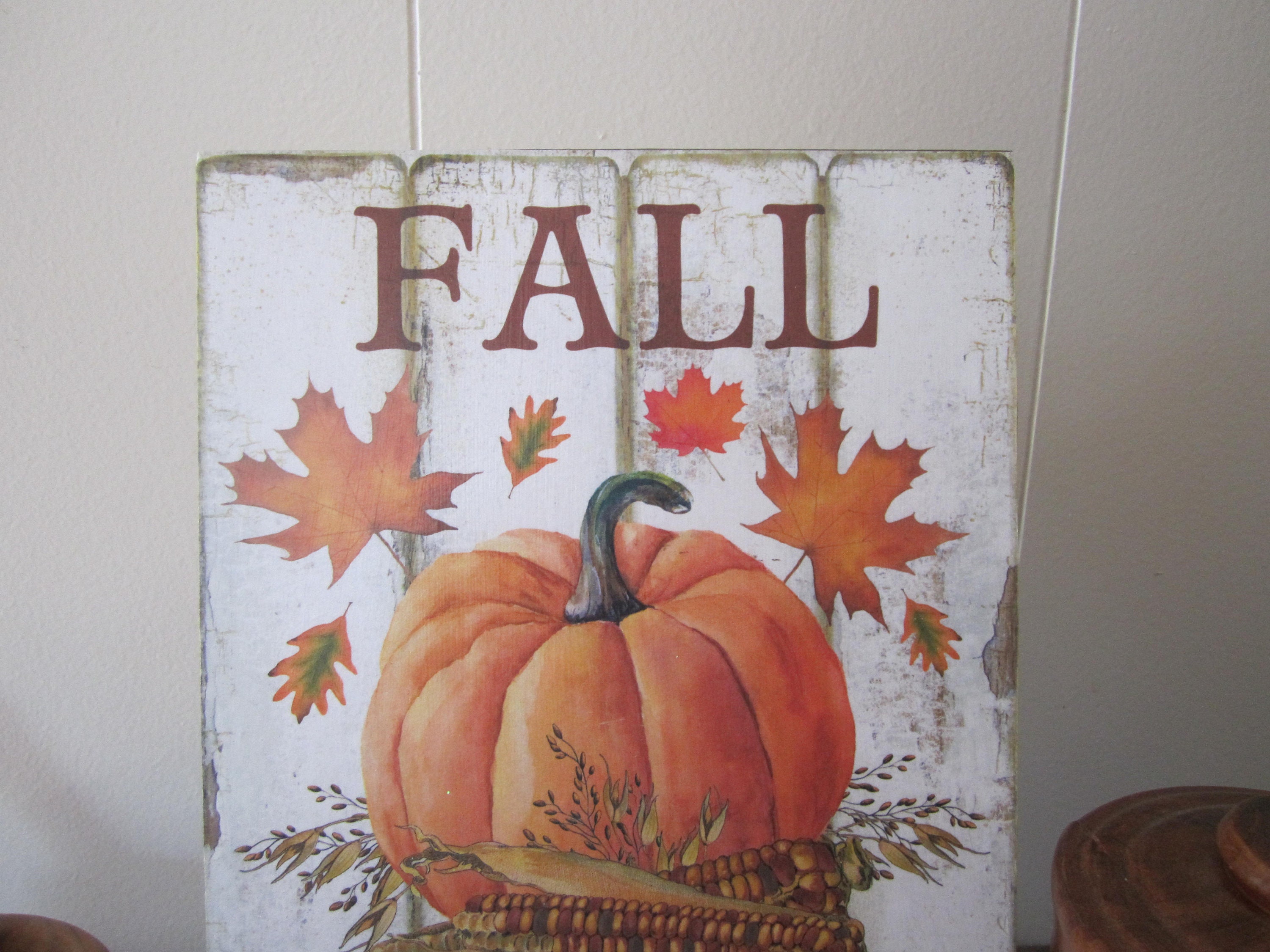 Fall Harvest Sign Pumpkin Wooden Plaque - Etsy