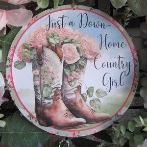 Shabby Home Country Girl Door Sign Wreath Sign - Etsy
