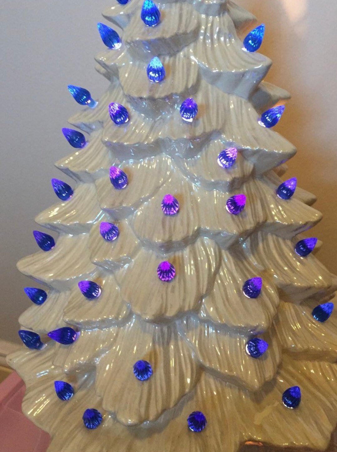 Vintage Ceramic Christmas Tree Replacement SMALL Twist Shaped Light ...