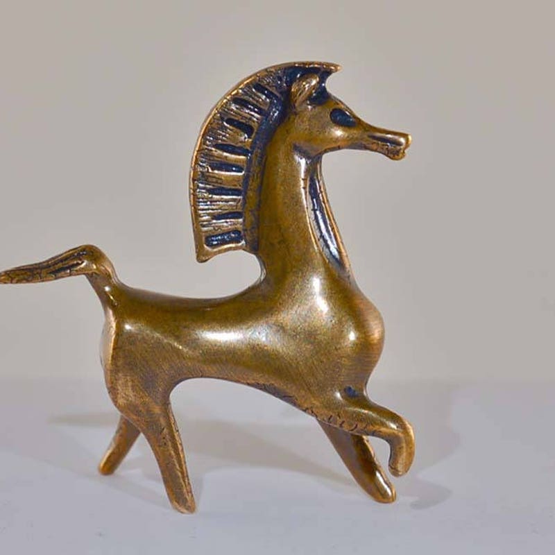 Metal Stallion Statue - Etsy