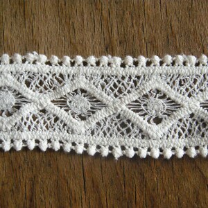 Cotton Lace Trim, White Insertion Lace - Etsy