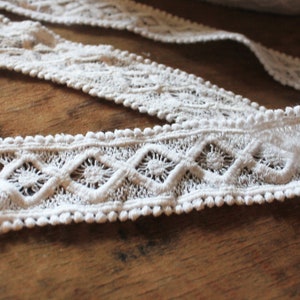 Cotton Lace Trim, White Insertion Lace - Etsy