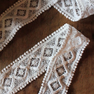Cotton Lace Trim, White Insertion Lace - Etsy
