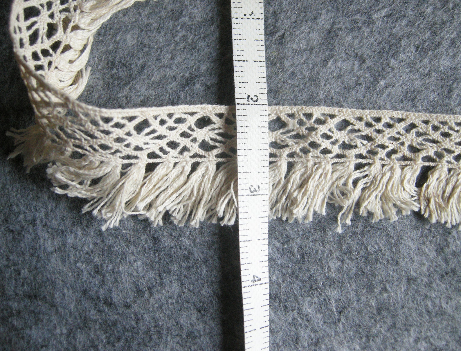 Crochet edging lace with tassel tassel fringe trim cotton | Etsy