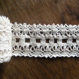 Ecru Cotton Crochet Lace Trim, Insertion Lace - Etsy