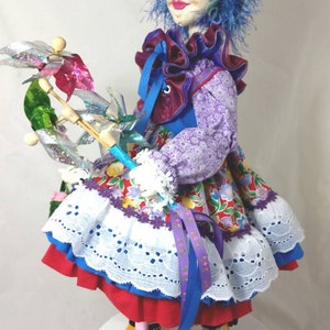 Art Doll-clarabelle the Clown-ooak Cloth Doll - Etsy