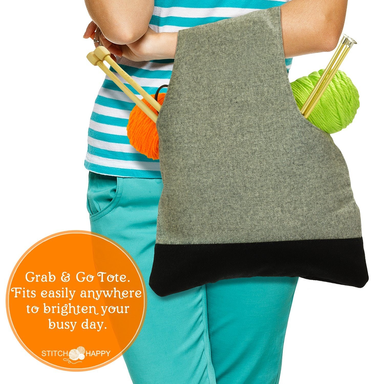 Stitch Happy Arm Yarn Organizer Tote Bag Wrist Style - Etsy
