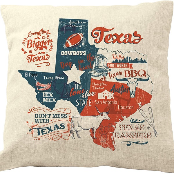 Texas Pillow - Etsy