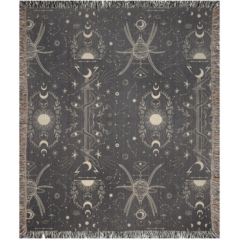 Crescent Moon Woven Blankets Cottage Core Home Decor - Etsy