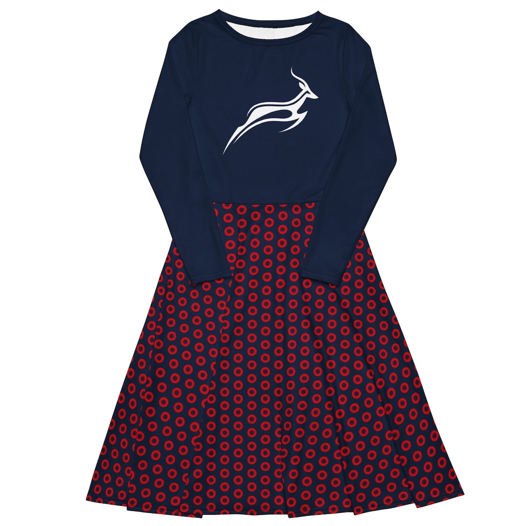 Phish Antelope Long Sleeve Midi Dress | Run Like an Antelope Dress ...
