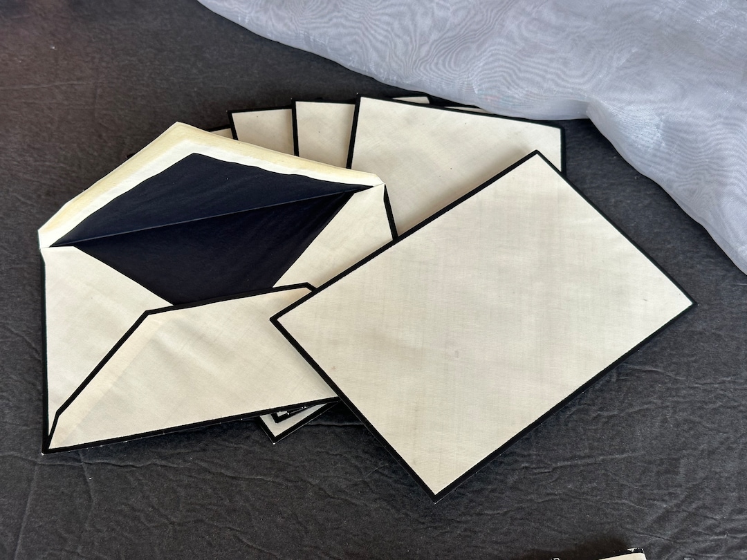 Antique Black Paper Lined Mailing Envelopes Elco of Switzerland Vintage ...