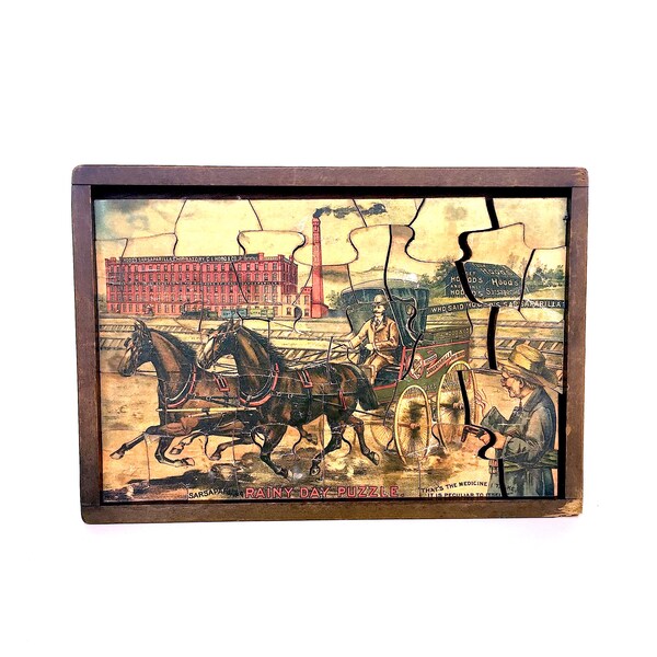 Antique Wooden Jigsaw Puzzle - Etsy