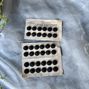 Antique Victorian Silk Taffeta Clothing Snaps Fasteners Vintage Sewing ...