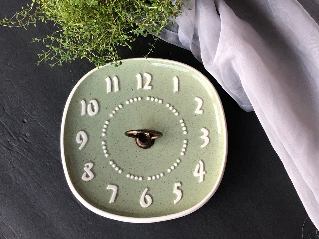Russel Wright Ceramic Pottery Clock Face Vintage Tidbit Tray Mid ...