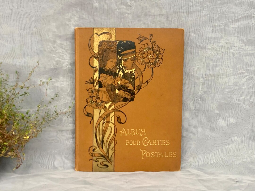 Antique Victorian Era Postcard Album With 100 Vintage Unused Postcards ...