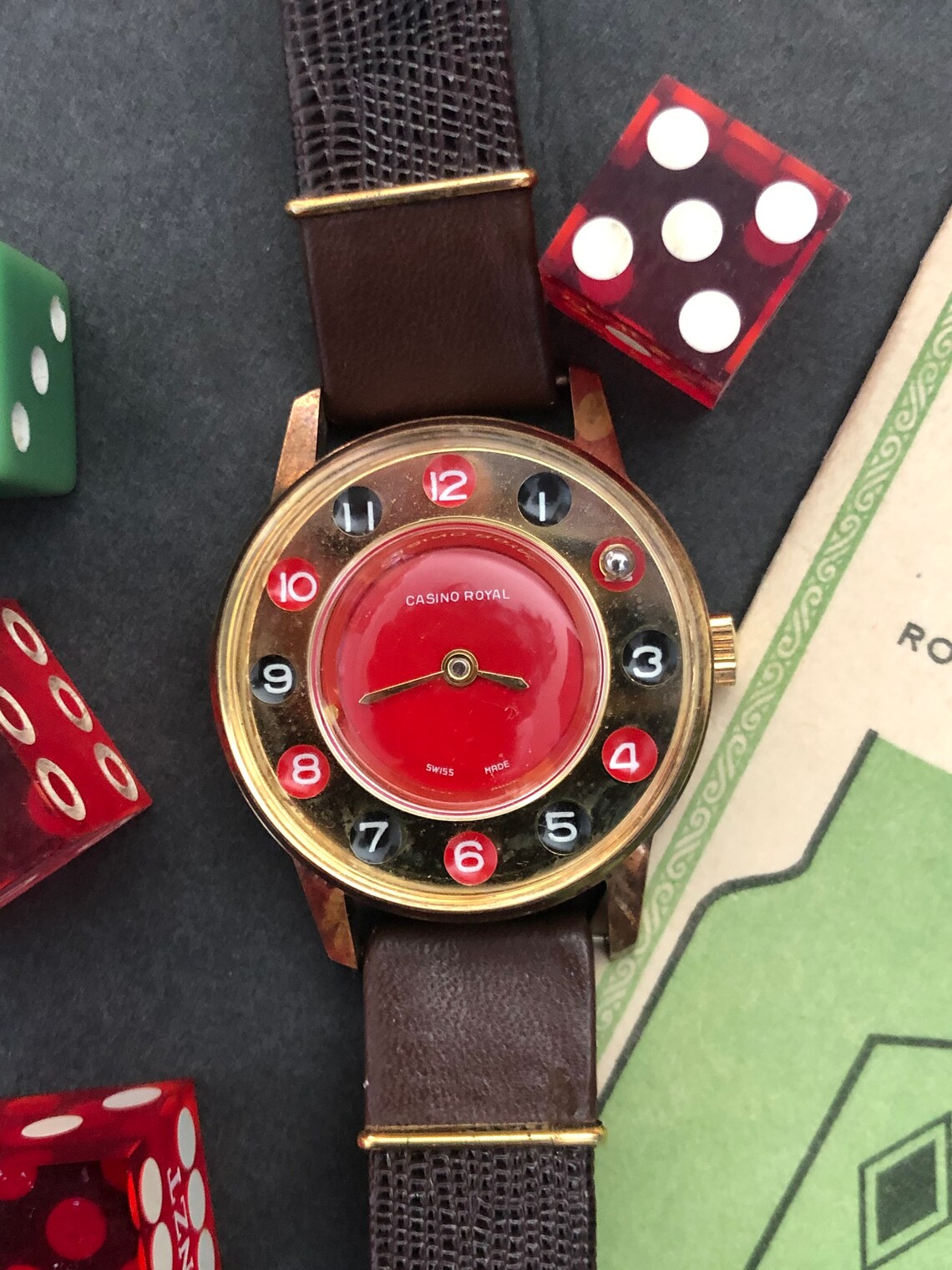 Casino Royal Vintage Watch Roulette Wheel Dial Novelty | Etsy