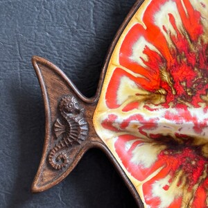 Mid Century Modern Treasure Craft Pottery Fish Bowl Tidbit Tray Dish ...