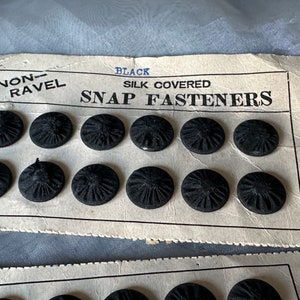 Antique Victorian Silk Taffeta Clothing Snaps Fasteners Vintage Sewing ...