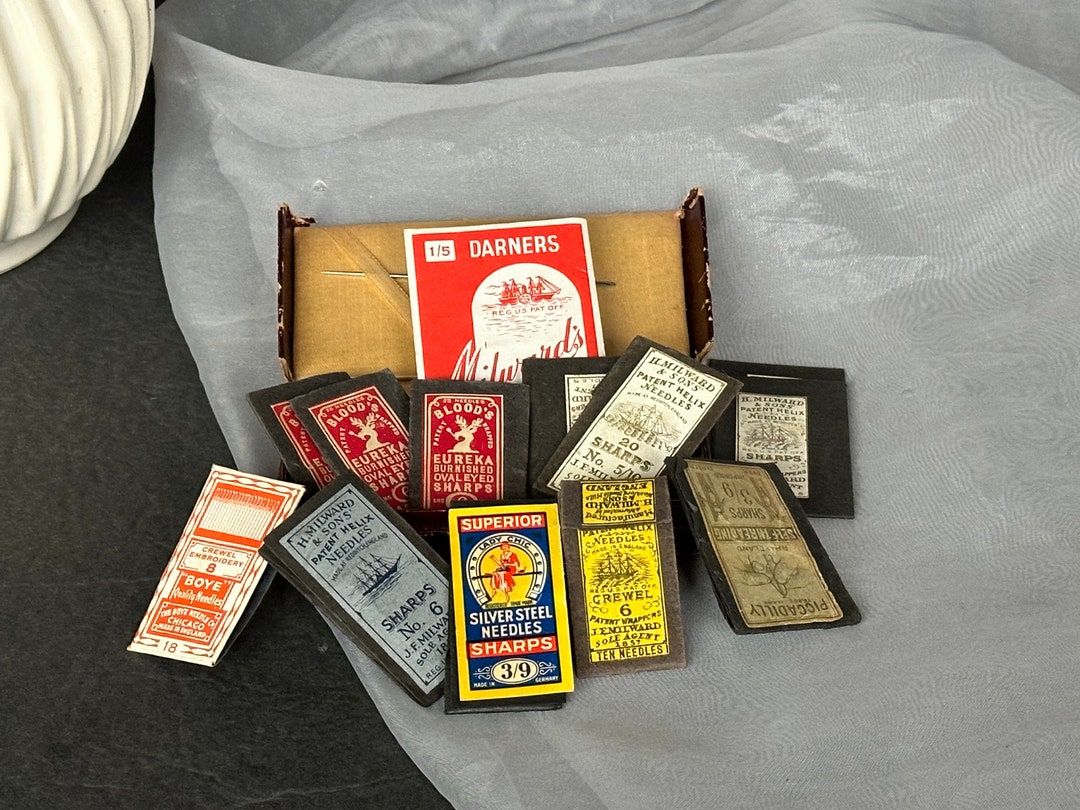 Antique Sewing Needle Lot Vintage Sewing Sharps Blood's Eureka, H ...