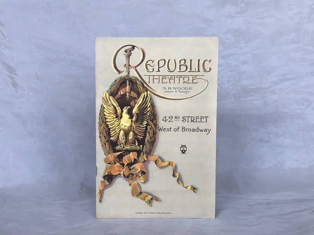 Antique Broadway Theater Playbill Program, Republic Theatre New York ...