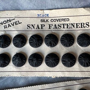 Antique Victorian Silk Taffeta Clothing Snaps Fasteners Vintage Sewing ...