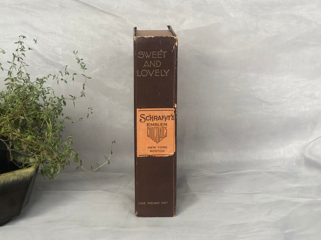 Vintage Schrafft's Chocolates Box Decorative Book Shaped Candy Box for ...