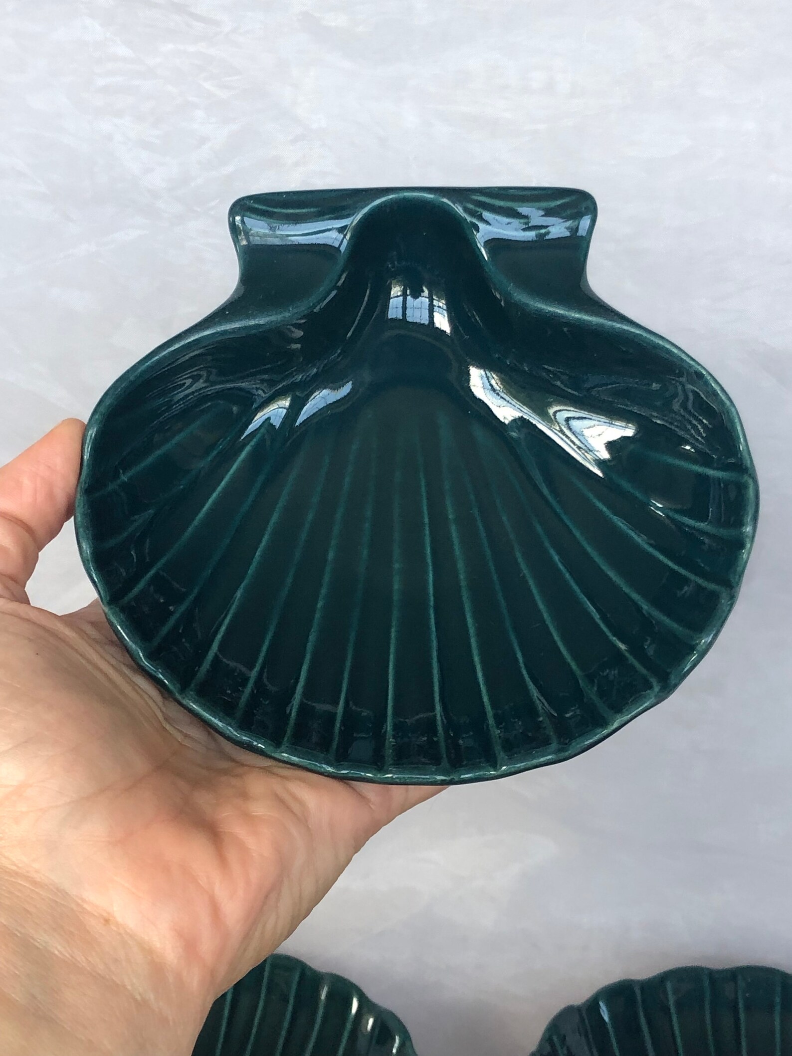 Vintage Hall Pottery Scallop Shell Dish Set Beach House - Etsy