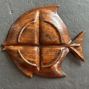 Mid Century Modern Treasure Craft Pottery Fish Bowl Tidbit Tray Dish ...