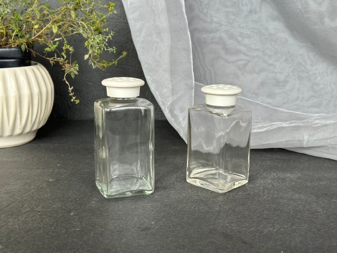 Vintage Upjohn Vitamin Glass Bottles With Lids Glass Apothecary Jars ...