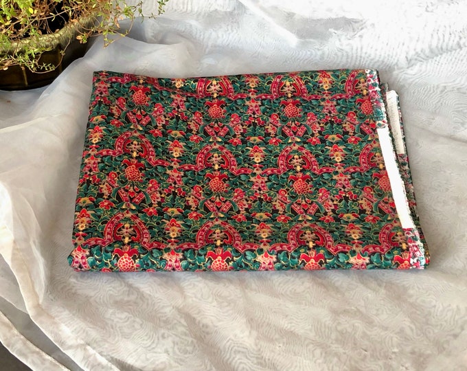 Hoffman California Fabrics Wood Blocks Vintage Christmas Sewing Textile ...