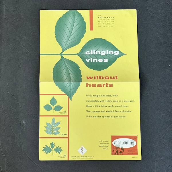 1950s Health Poster - Etsy