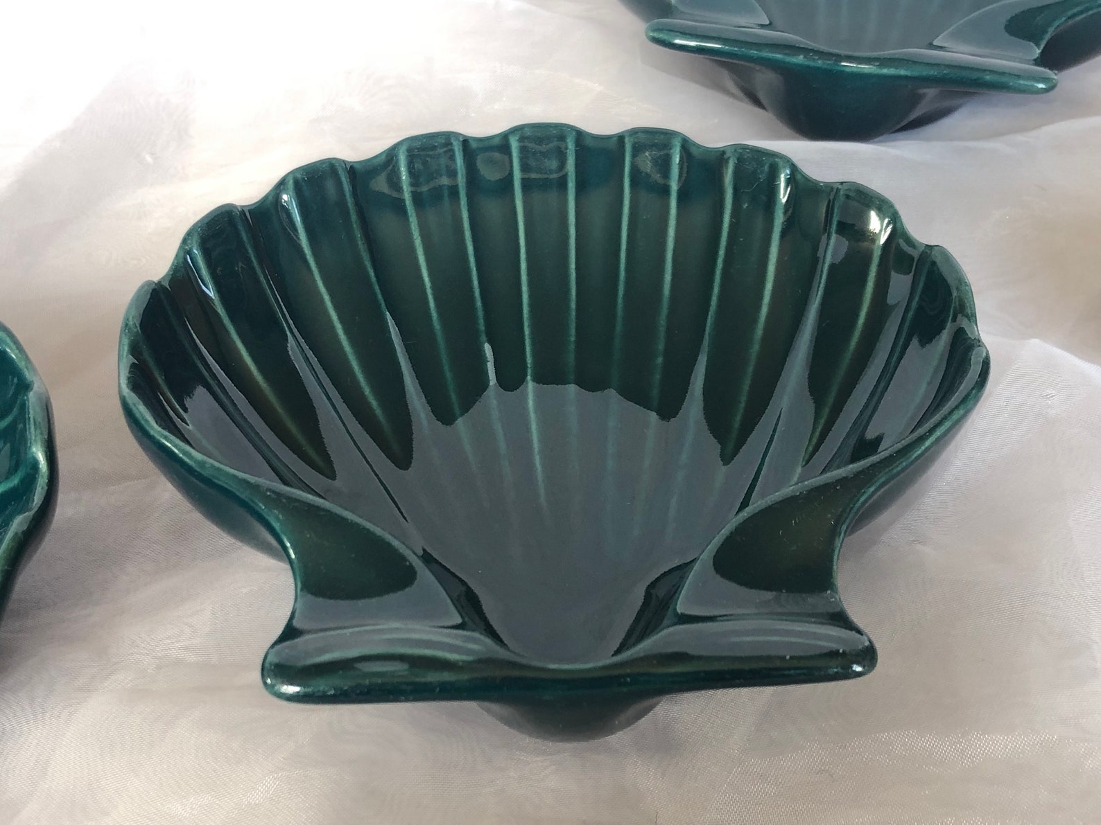 Vintage Hall Pottery Scallop Shell Dish Set Beach House - Etsy