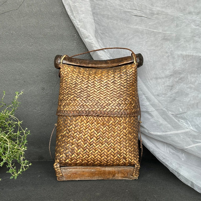 Basket Backpack - Etsy